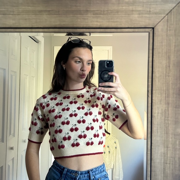 Cider | Sweaters | Cherry Cropped Sweater | Poshmark